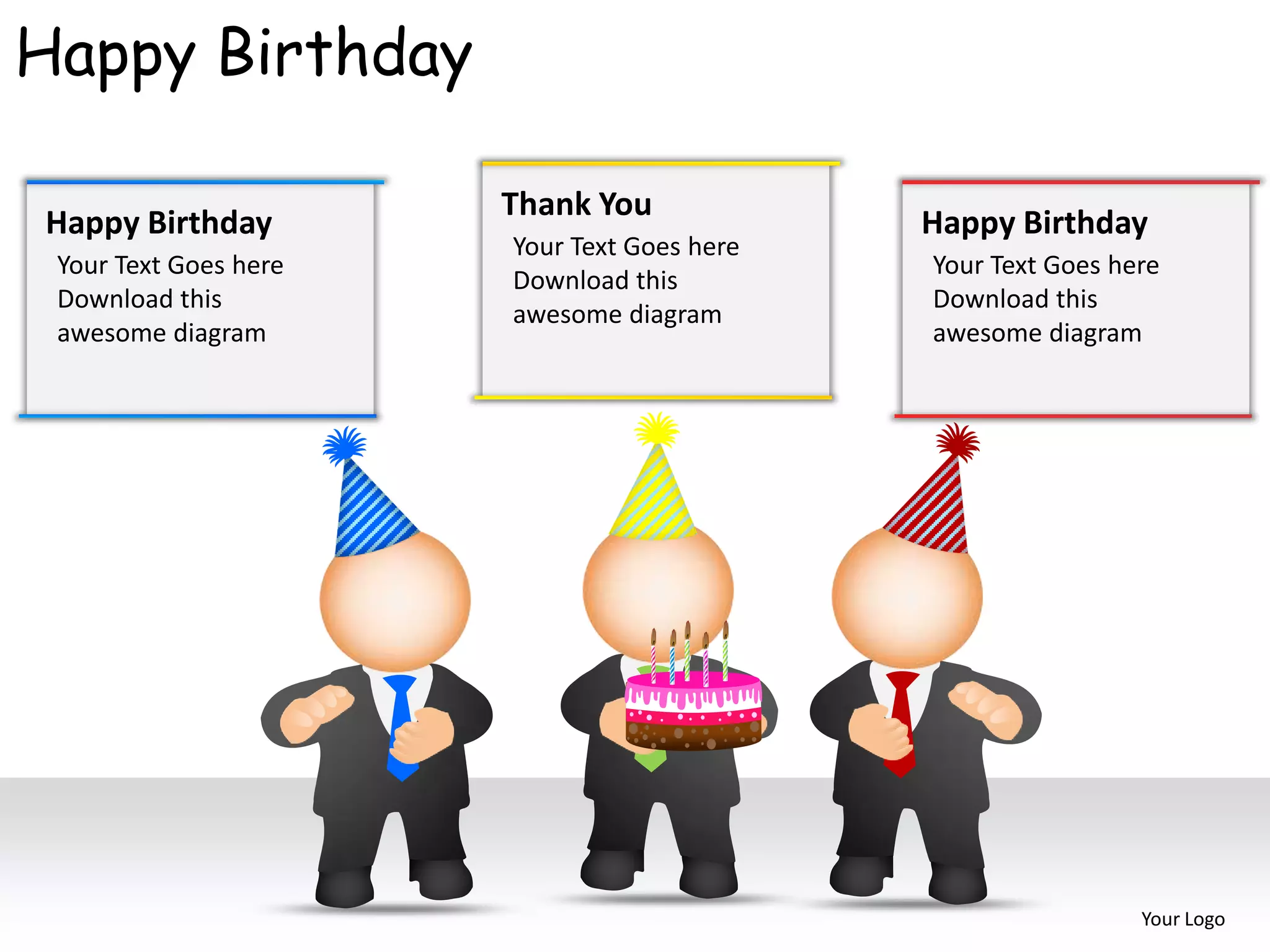 Happy birthday celebrations cake candles powerpoint presentation ...