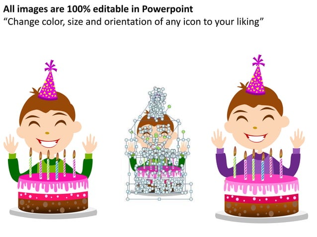 Happy birthday celebrations cake candles powerpoint presentation ...