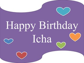 Happy birthday ichaa :):*{} | PPTX