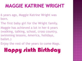 Happy birthday maggie powerpoint | PPTX