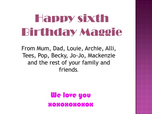 Happy birthday maggie powerpoint | PPTX