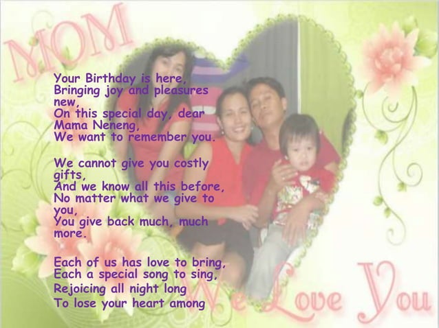 Happy birthday mama | PPTX | Christianity | Religion & Spirituality