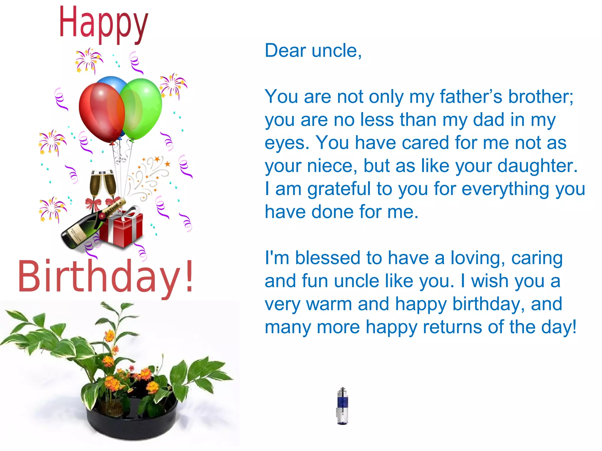 Happy birthday to my uncle | PPS