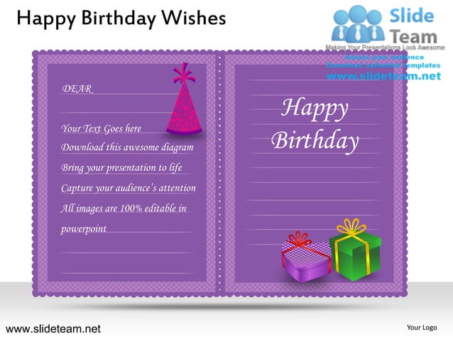 Happy birthday wishes powerpoint ppt slides. | PDF