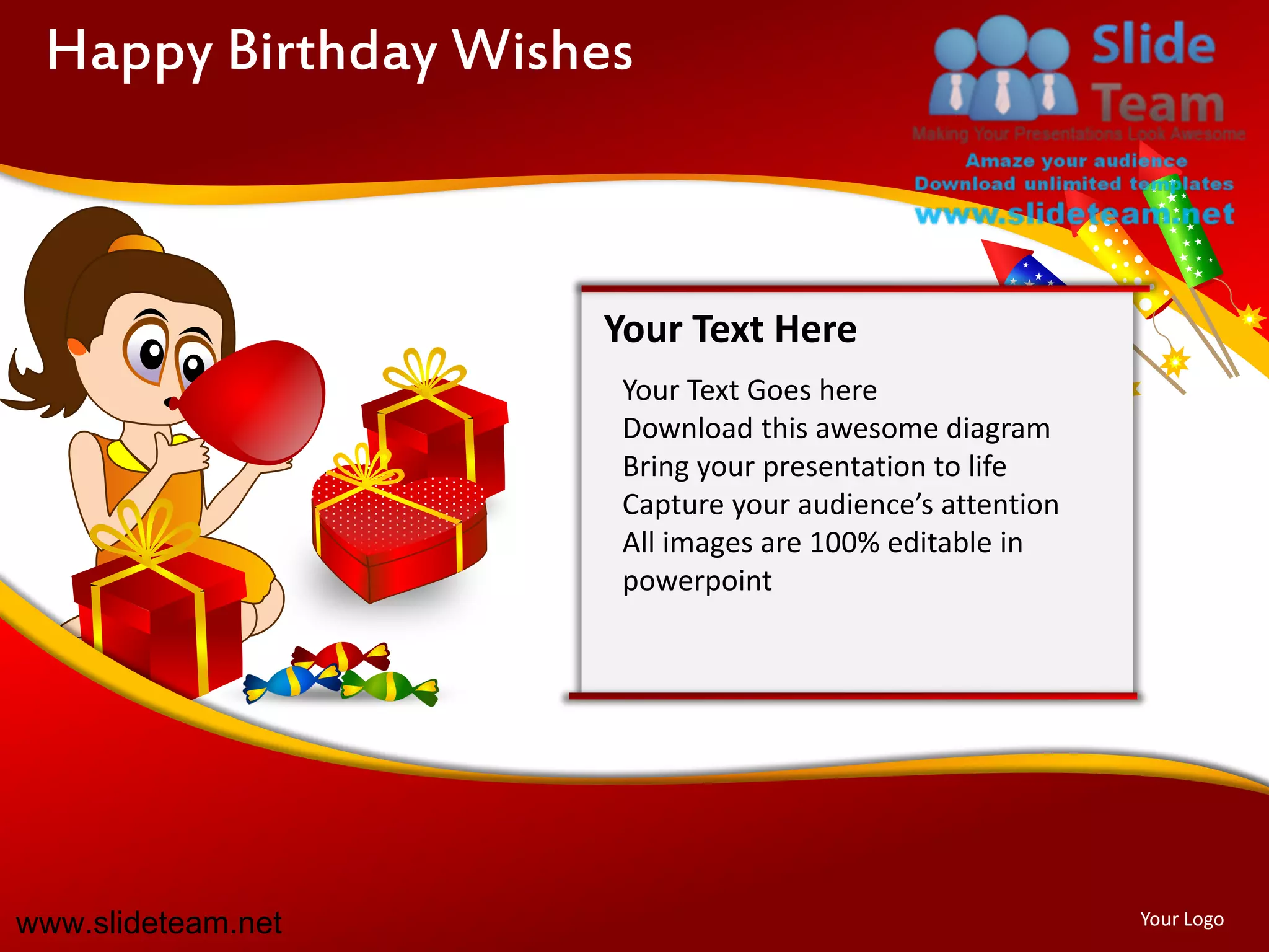 Happy birthday wishes powerpoint presentation slides. | PDF