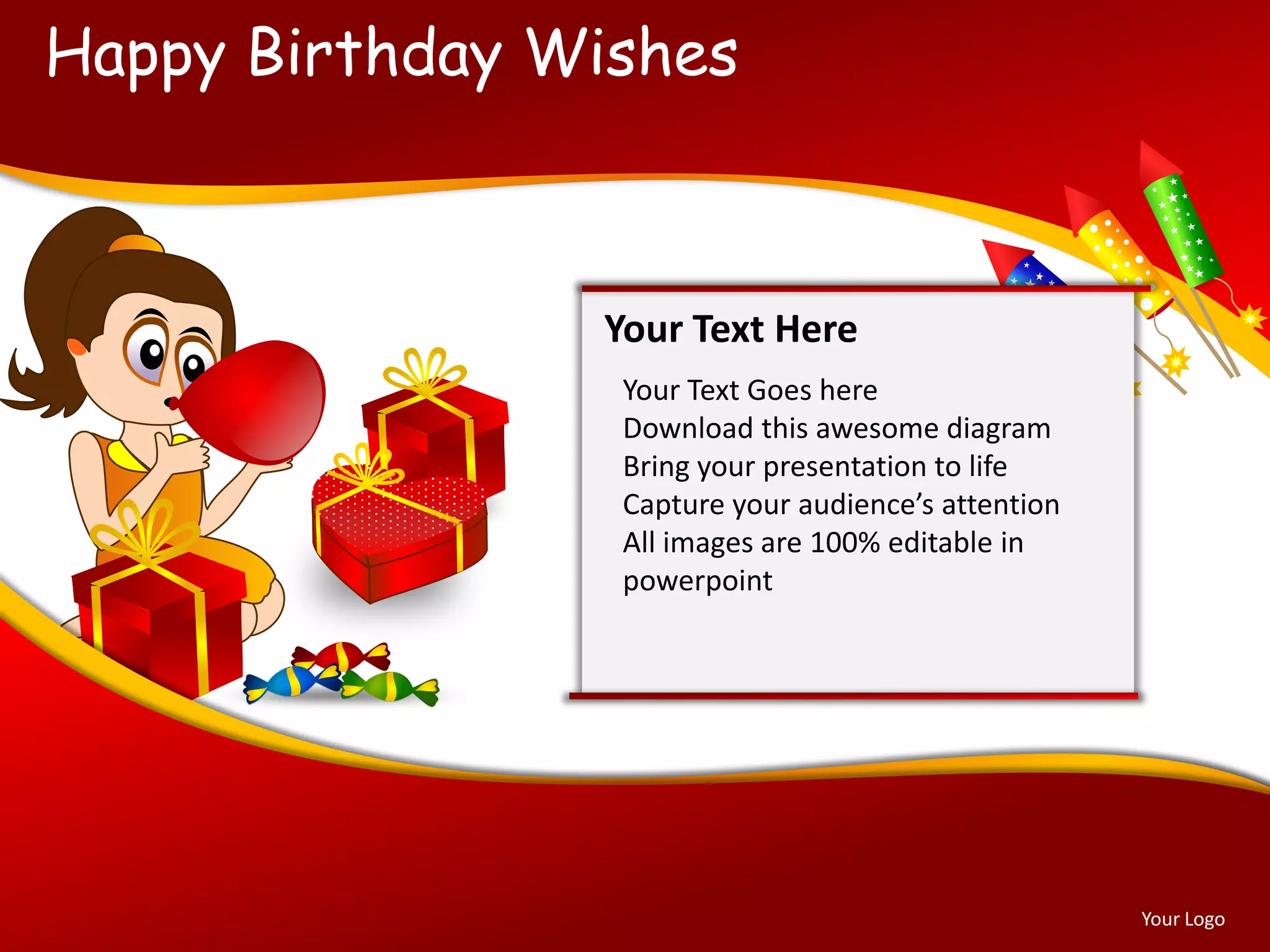 Happy birthday wishes powerpoint presentation templates | PPTX