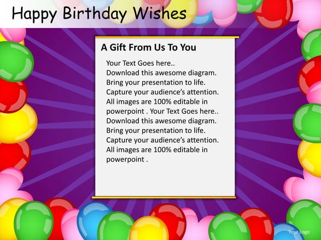 Happy birthday wishes powerpoint presentation templates | PPT