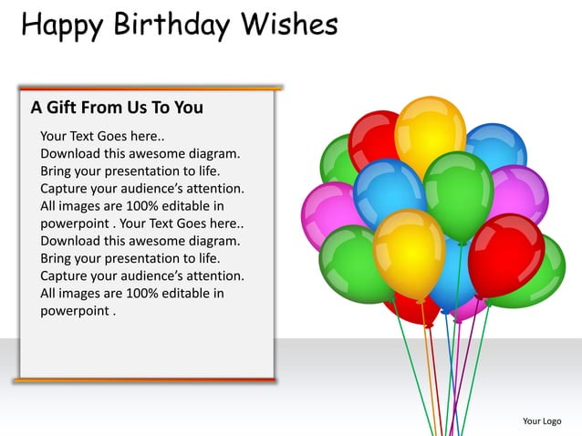 Happy birthday wishes powerpoint presentation templates | PPT
