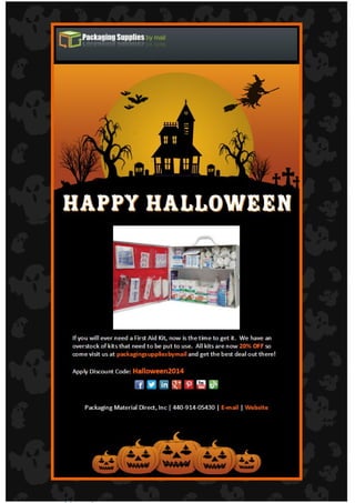 Happy halloween day 20% off all first aid kits | PDF