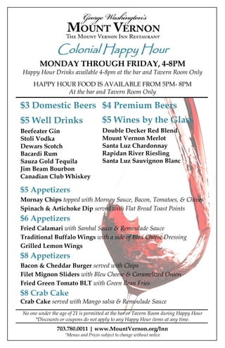Happy hour menu | PDF