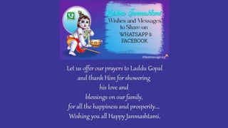 Beautiful Happy Janmashtami Text Messages & Wishes | PPTX