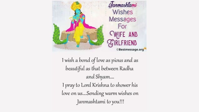Beautiful Happy Janmashtami Text Messages & Wishes | PPTX