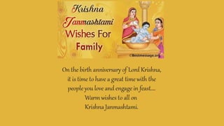Beautiful Happy Janmashtami Text Messages & Wishes | PPTX