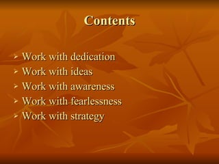Strategy of Hard Work | PPT