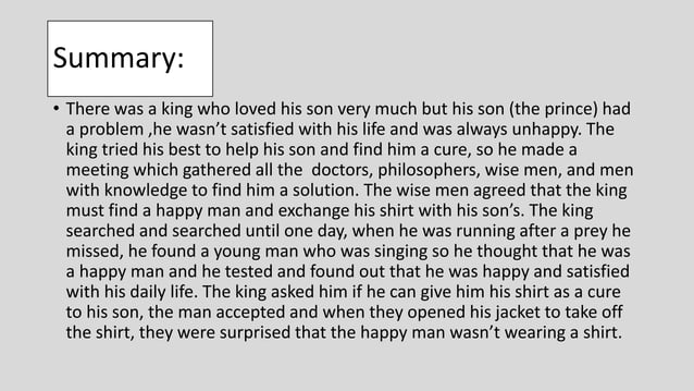 Symbolism and Allegory, and The Happy Man's Shirt | PPTX | Books and ...