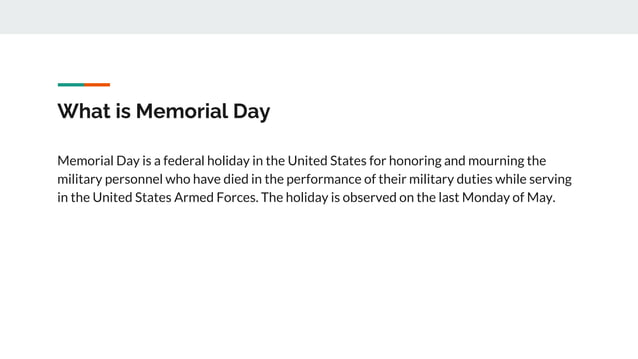 Memorial Day | PPT