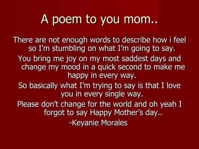 Happy mother’s day! | PPT