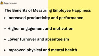 Happyness- Measuring Employee Happiness becomes easy | PDF