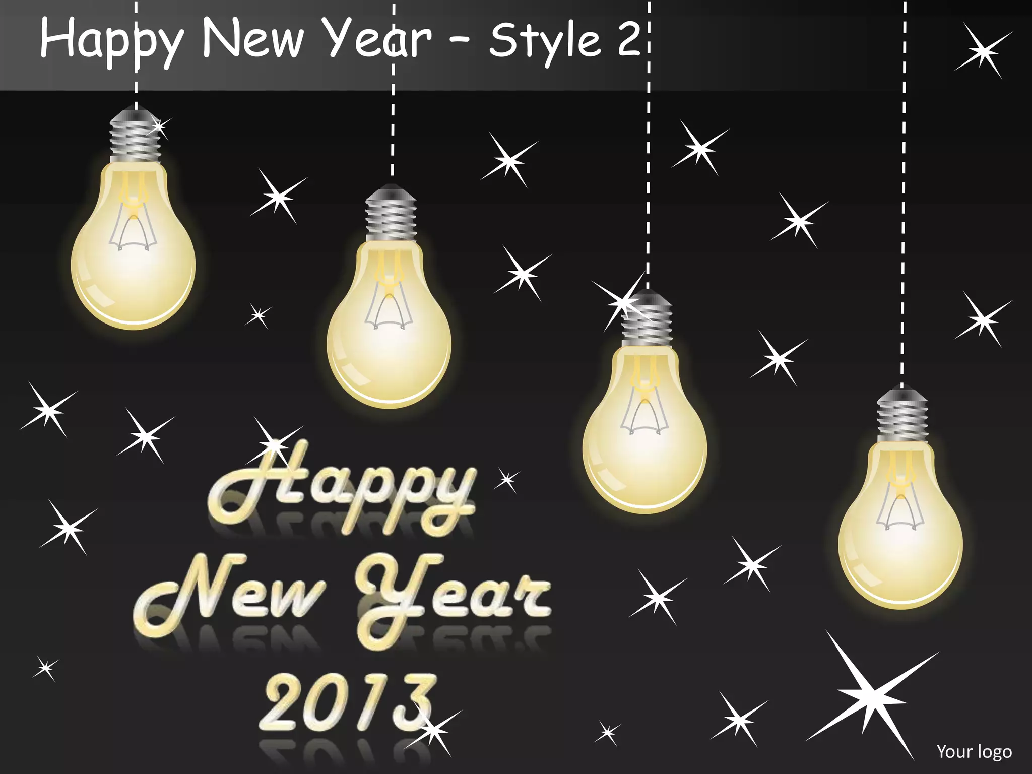 Happy new year celebration style 2 powerpoint templates | PPTX