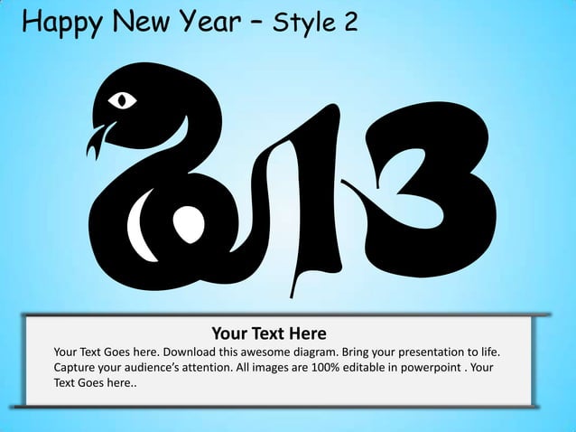 Happy new year celebration style 2 powerpoint templates | PPT