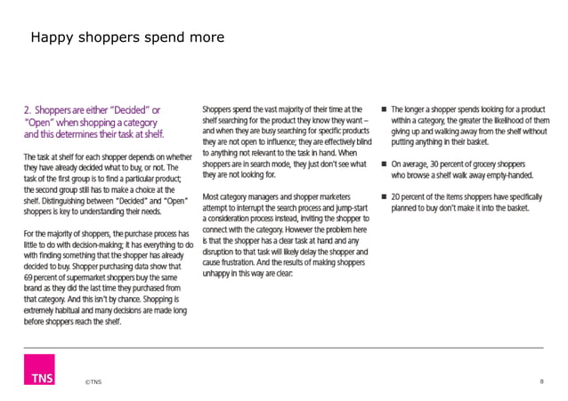 TNS - Happy shopper spend more | PPT