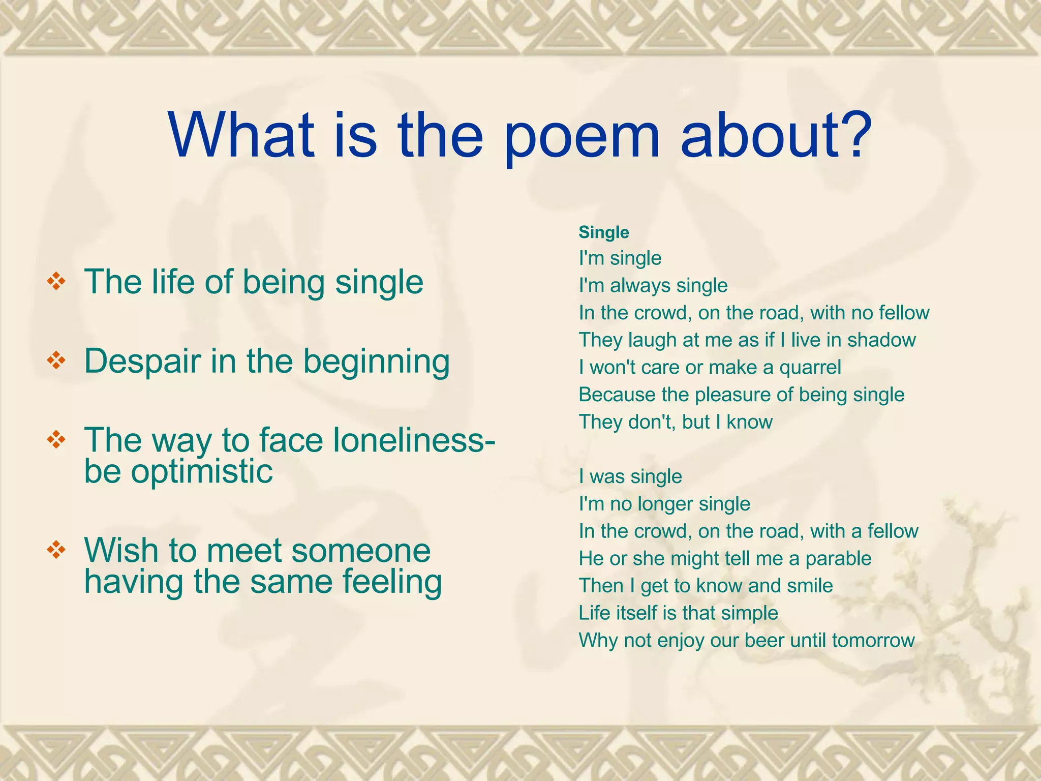 Happy Single Life | PPT