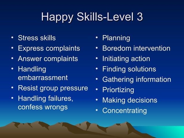 Happy Skills For Children | PPT | Children\'s Health | Healthy Living