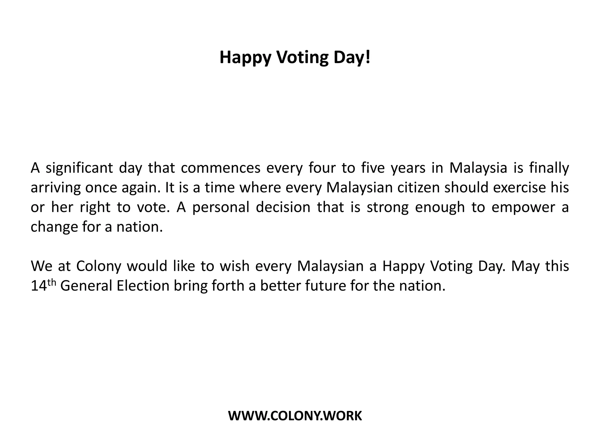 HAPPY VOTING DAY! | PPT