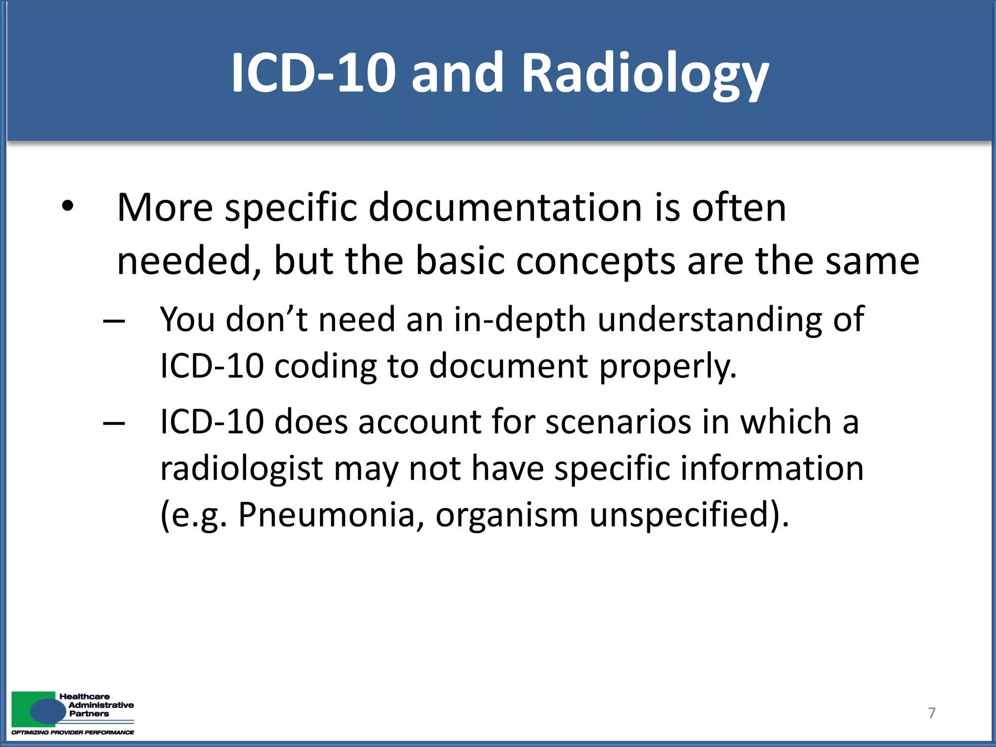 ICD-10 - Key Concepts for Radiology Practices | PDF