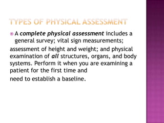 Approach to the physical Assessment | PPTX