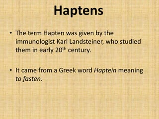 Haptens | PPTX