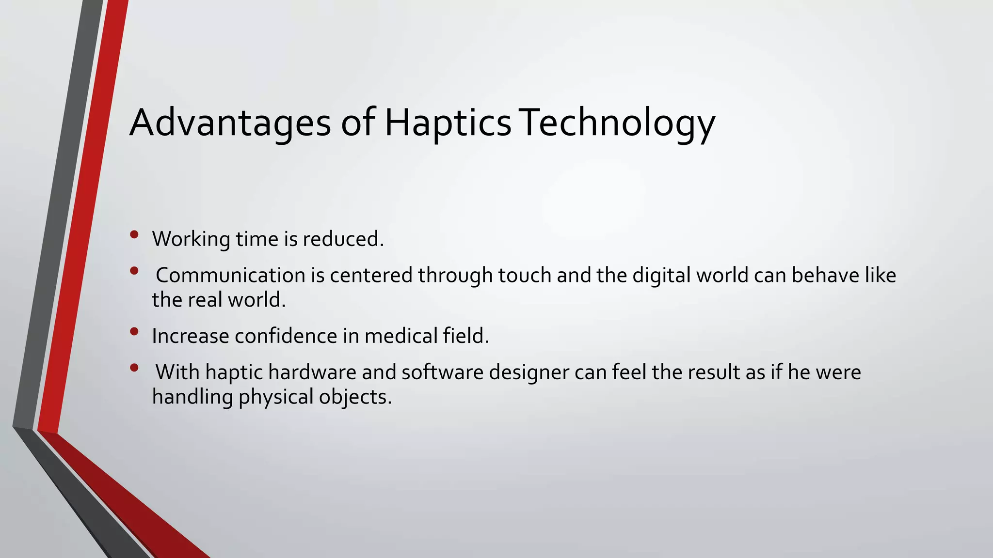 Haptic technology ppt | PPTX