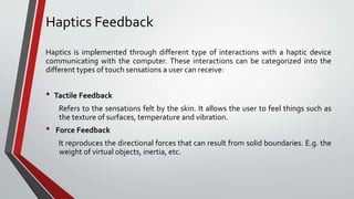 Haptic technology ppt | PPTX