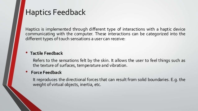 Haptic technology ppt