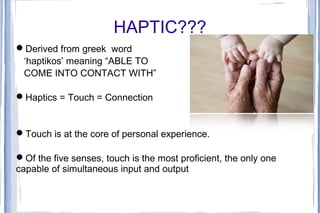 Haptic Technology | PPT