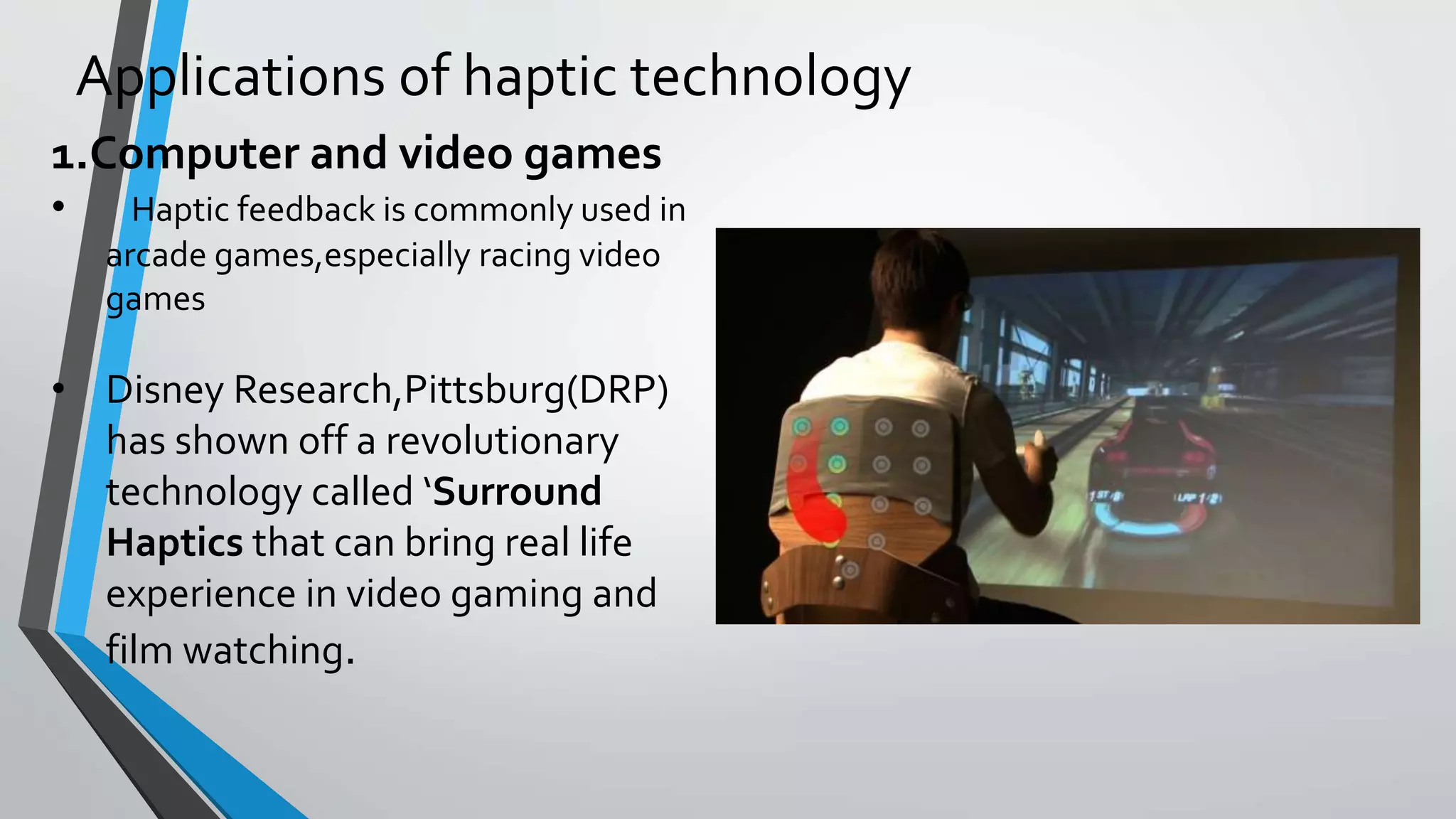 presentation on Haptic Technology | PPTX | Consumer Electronics | Technology & Computing