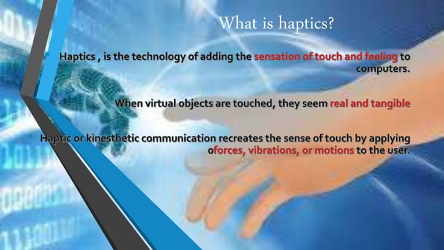 presentation on Haptic Technology | PPTX | Consumer Electronics ...