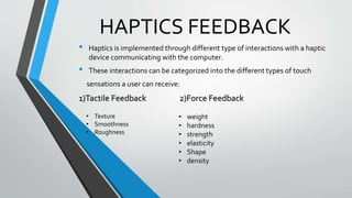 presentation on Haptic Technology | PPTX | Consumer Electronics ...