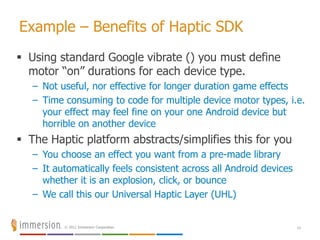 Haptics for android | PPSX
