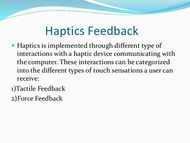Haptics ppt
