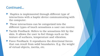 Haptics ppt | PPT
