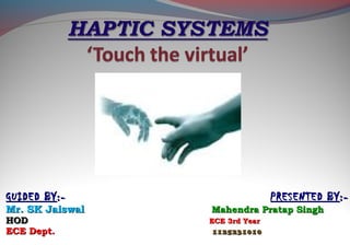 Haptic system by mps su | PPT