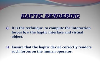 Haptic system by mps su | PPT