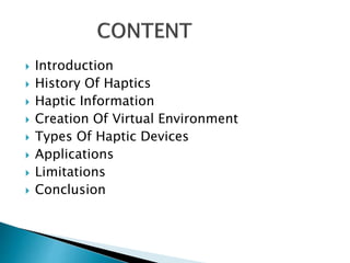 Haptic tech | PPT