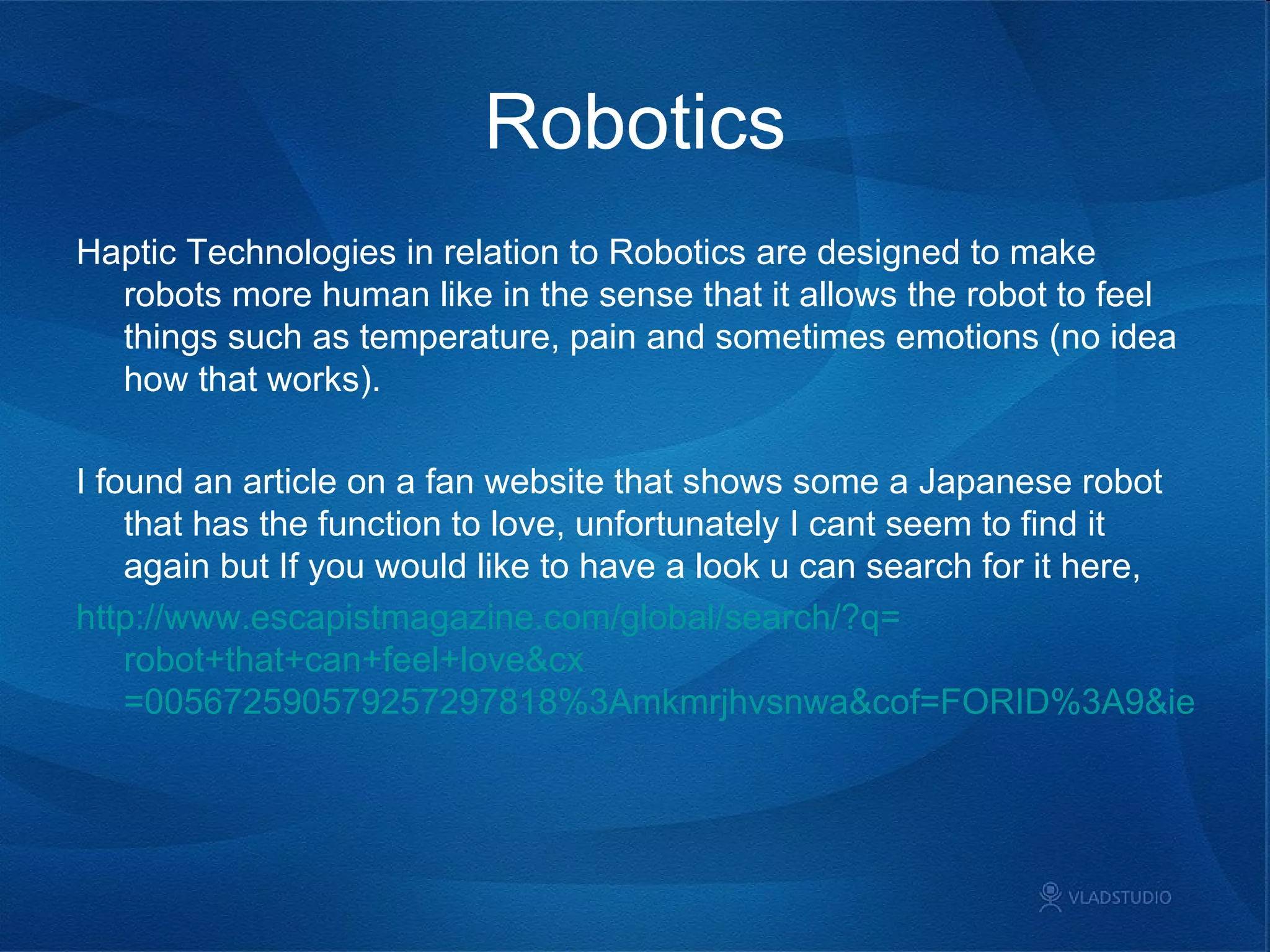 Haptic Technologies | PPT