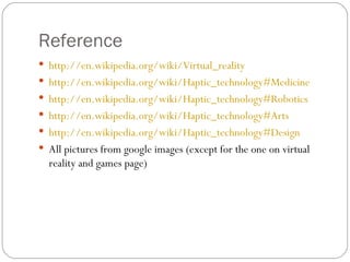Haptic Technologies | PPT