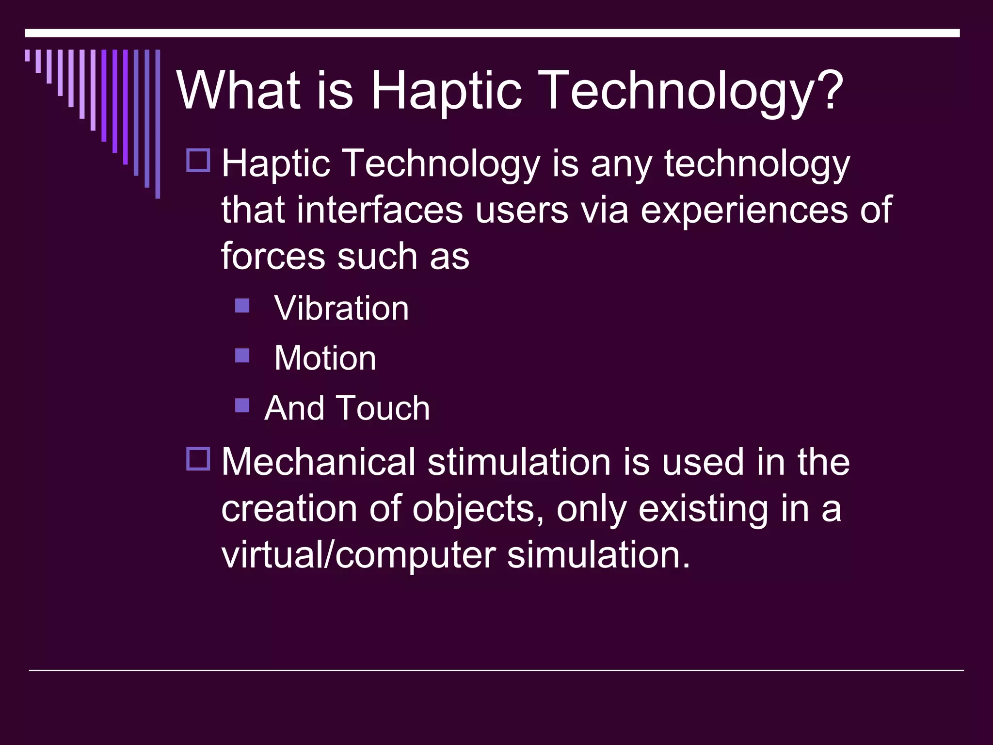 Haptic Technologies | PPT