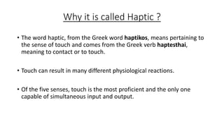 Haptic Technology | PPTX