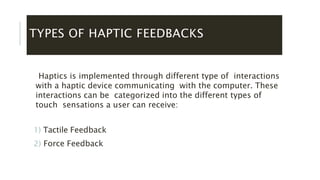 Haptic technology | PPTX