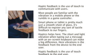 Haptic technology | PPTX